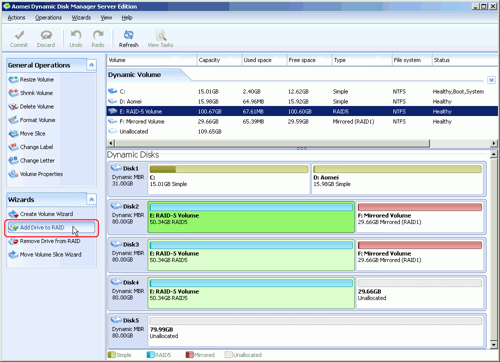 Add a Drive to Software RAID 5 in Windows Server without Losing Data