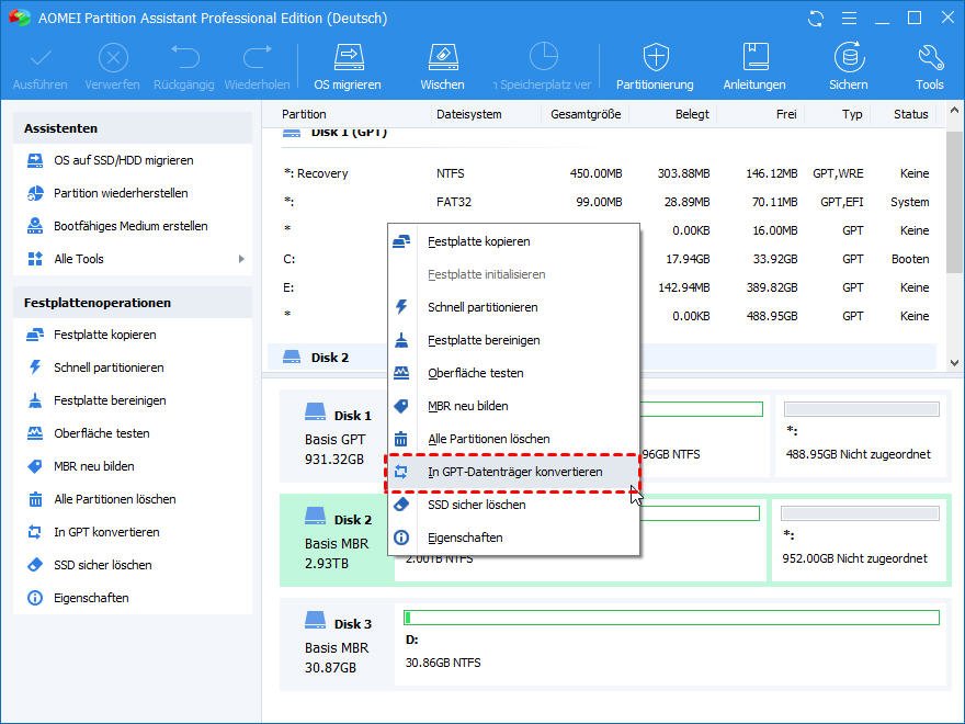 Gelöst: Diskpart kann keine Partitionen über 2 TB hinaus verlängern