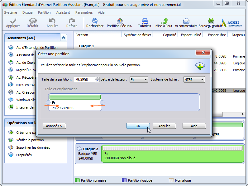 Solution simple pour créer 2 ou plusieurs partitions sur une clé USB