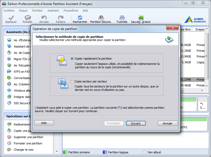 Déplacer la partition réservée au système en toute sécurité