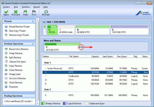 Comment étendre la partition système, élargir et agrandir la partition C: pour Windows 8/7/XP ...