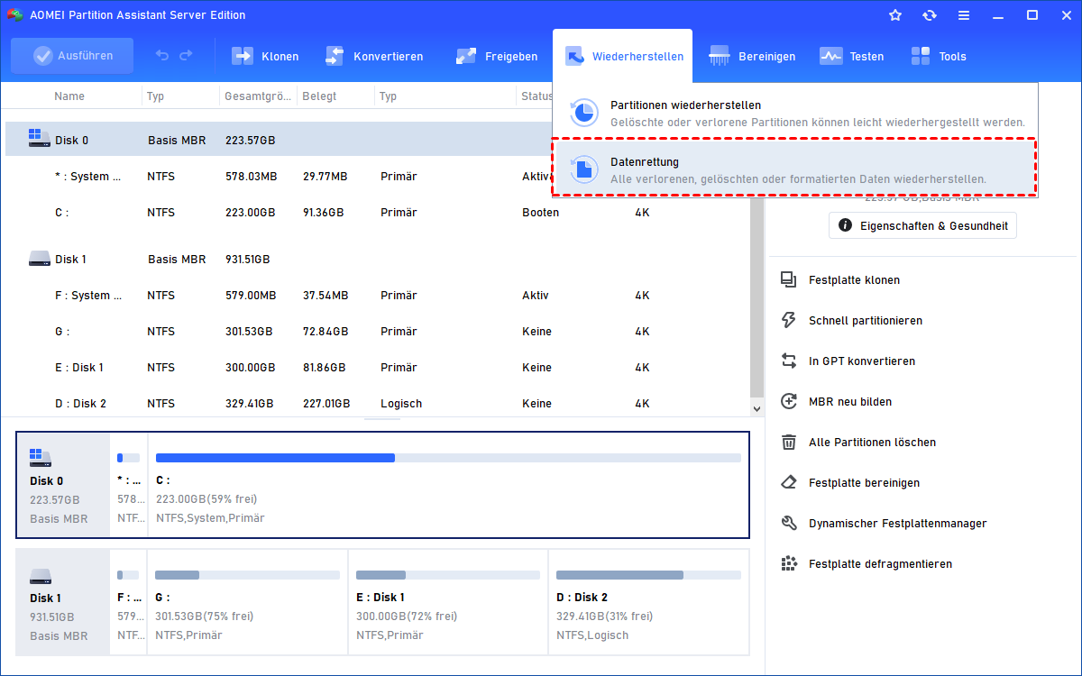 Windows Server 2008: Gelöschte Dateien wiederherstellen
