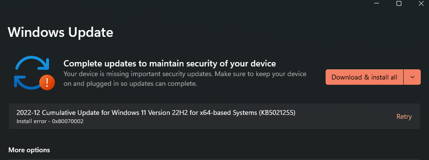 0x80070002 Windows 11 Update: Navigating the Troubles