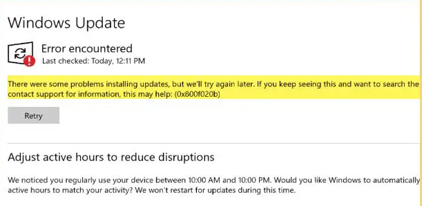0x800f020b Windows 11 Update: Tackling the Common Error Code Hassle