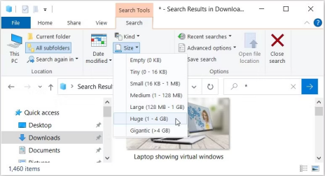 How to Locate Large Files on Windows 10