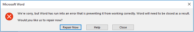 How to Fix We Are Sorry But Word Has Run Into An Error?