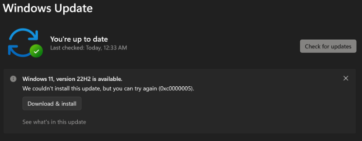 Windows 11 Update Error 0xc0000005: Troubleshooting and Prevention Guide