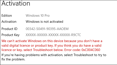 [Solved] Windows 10 Activation Key Not Working