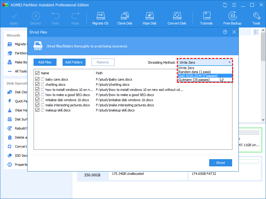 How to Shred File With Random Data in Windows 10, 8, 7?