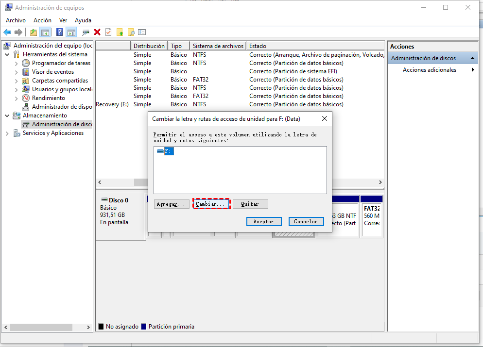 ¿Cómo Cambiar Letra de Unidad en Windows 10/8/7 sin Esfuerzo?