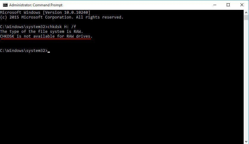 [SOLUCIONES] CHKDSK No Está Disponible para Unidades RAW