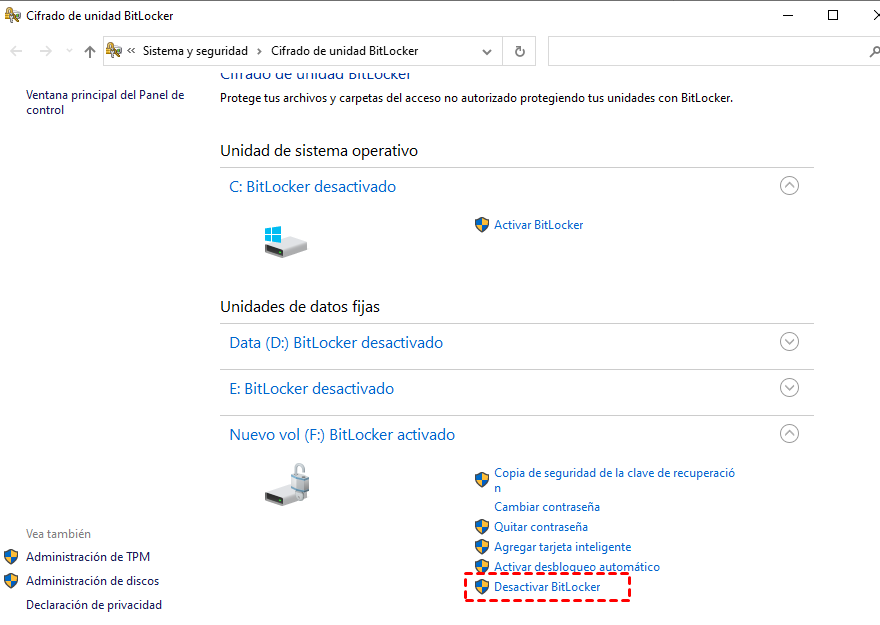 ¿Cómo Cambiar el Tamaño de la Partición Cifrada con BitLocker en ...