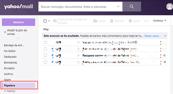 Cómo recuperar correos electrónicos eliminados de Yahoo después de 2 años