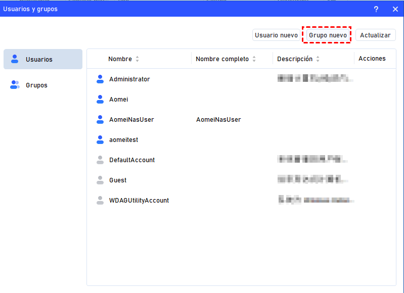 ¿Cómo crear y administrar usuarios y grupos locales en la computadora?