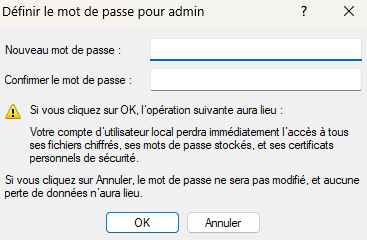 Résoudre les problèmes courants lié au mot de passe Windows actuel